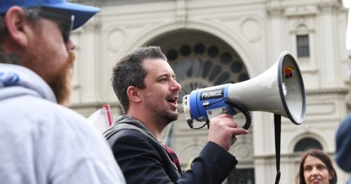 AUSTRALIA PROTEST TRUE BLUE CREW AUSSIE PRIDE MARCH