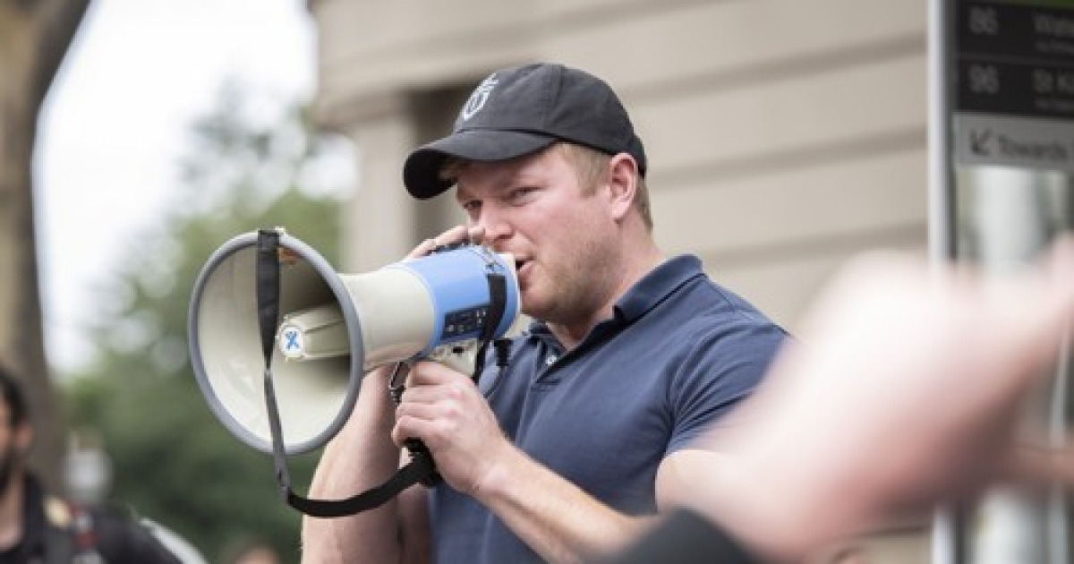 AUSTRALIA PROTEST TRUE BLUE CREW AUSSIE PRIDE MARCH