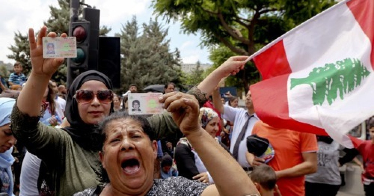 LEBANON WOMEN PROTEST