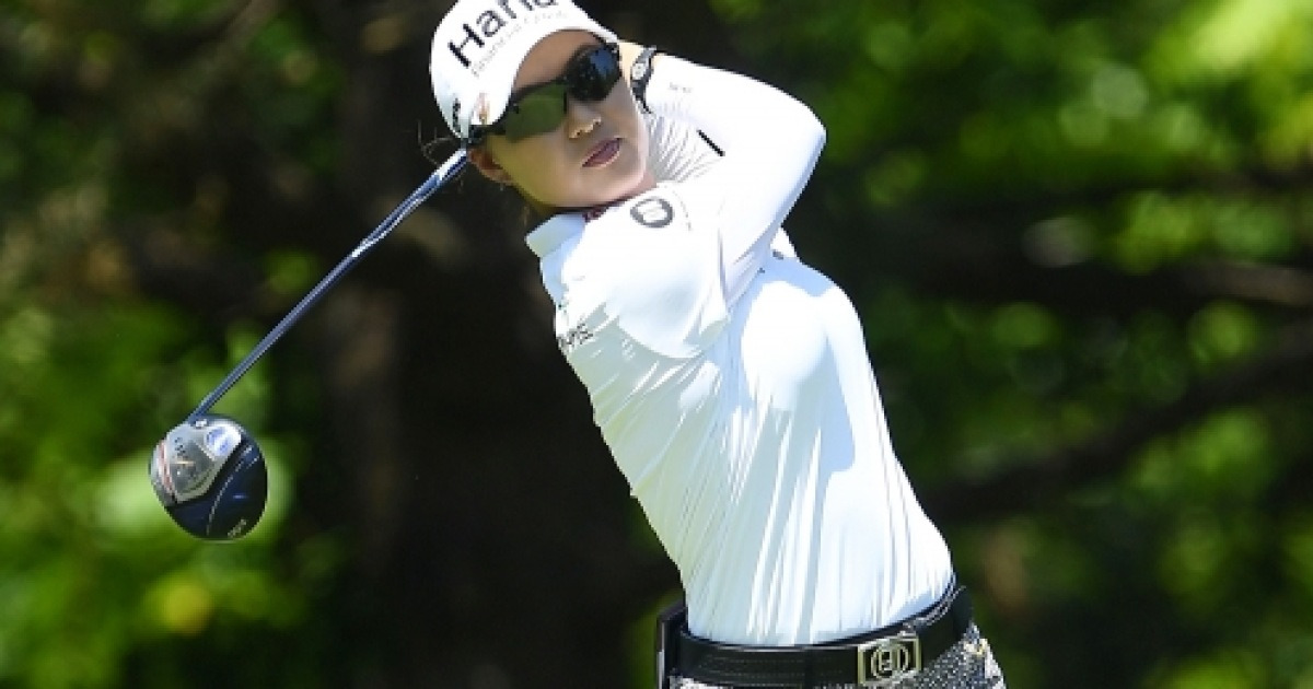 상금 4위를 달리는 이민지의 유연한 티샷 [LPGA KPMG 여자 PGA챔피언십]