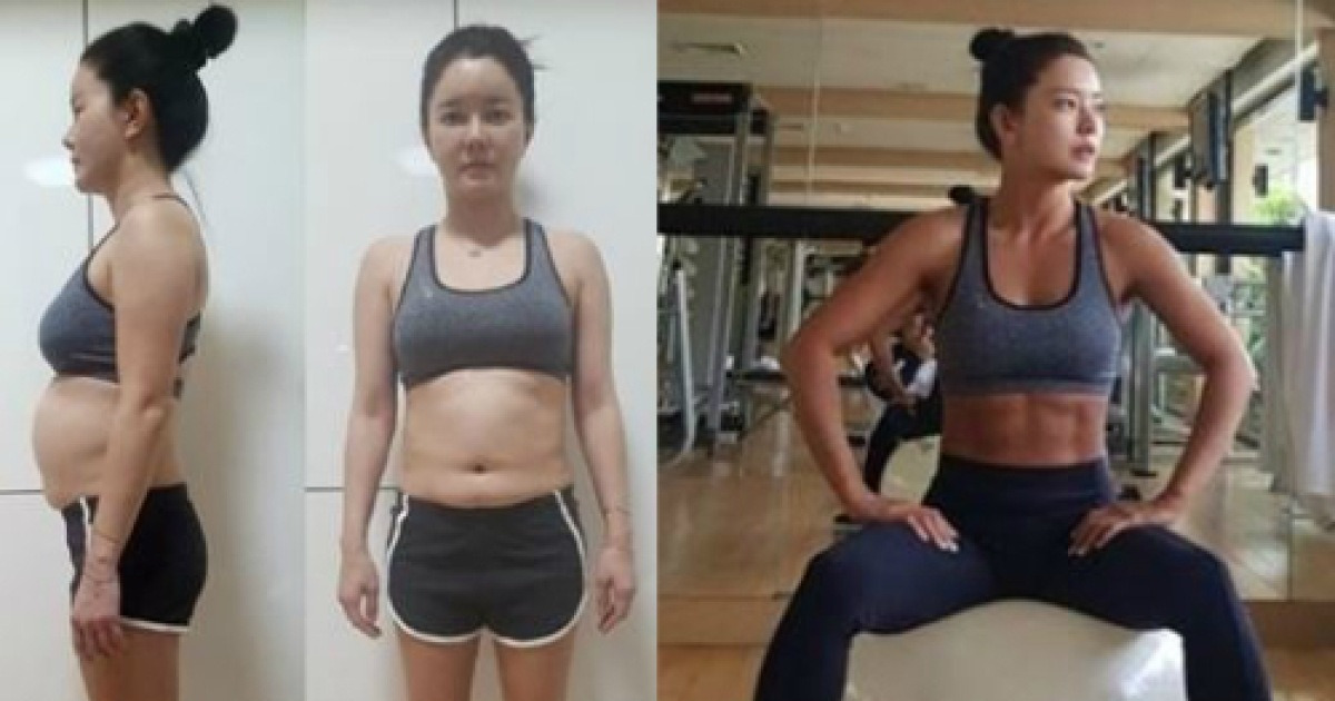 최은주, 놀라운 비포&애프터 몸매 '화제'..몸무게 45kg+근육량 22kg 복근 공개