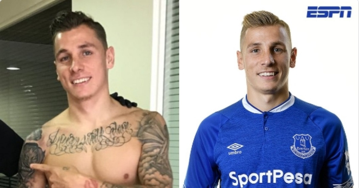 [EPL ISSUE] '에버턴' 디뉴의 타투 논란, 가슴에 '리버풀' 응원가?