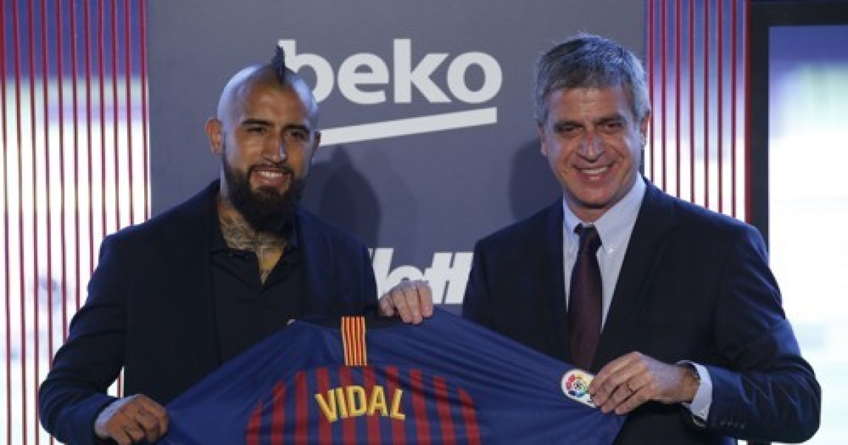 Spain Soccer Barcelona Vidal