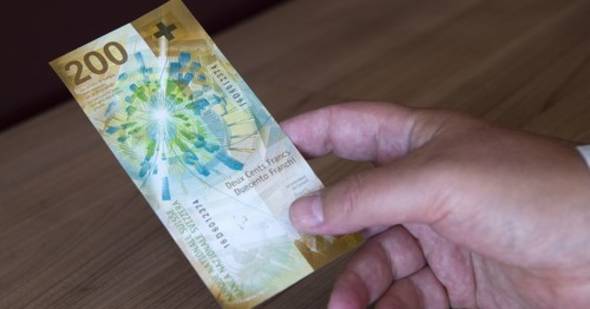 SWITZERLAND NATIONAL BANK 200 BANKNOTE