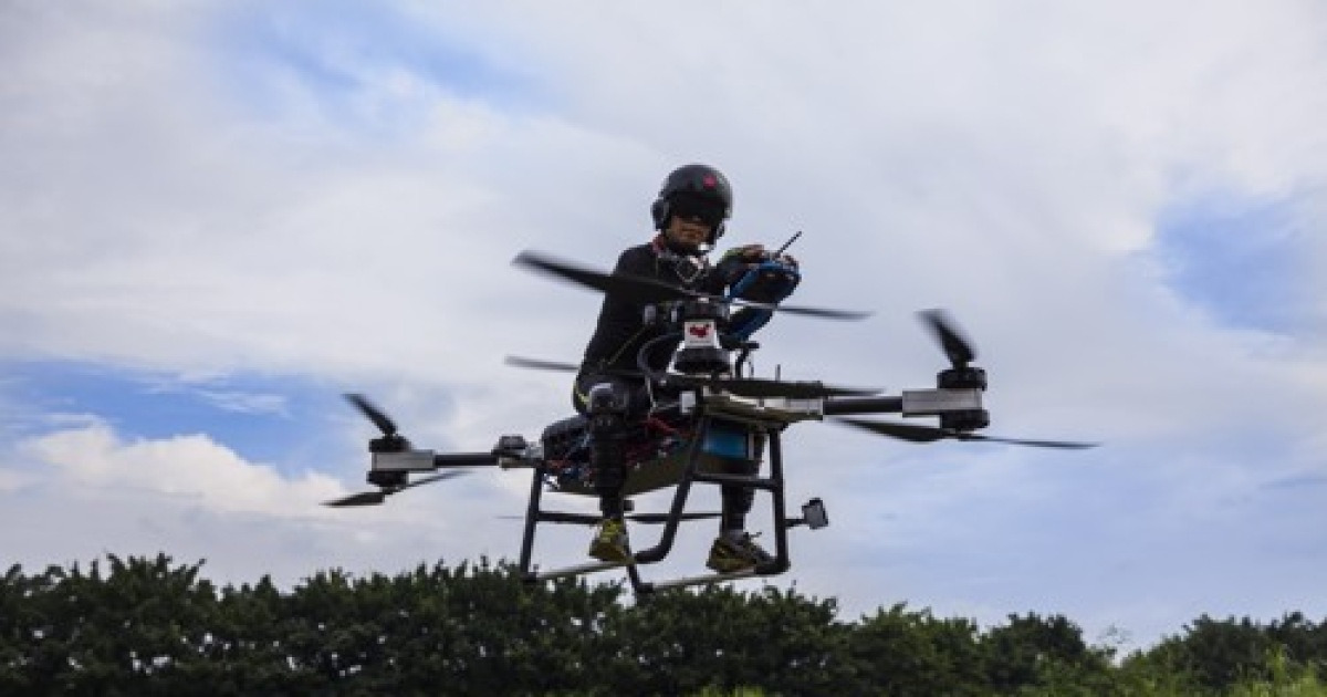 CHINA PHOTO SET FLYING SCOOTER