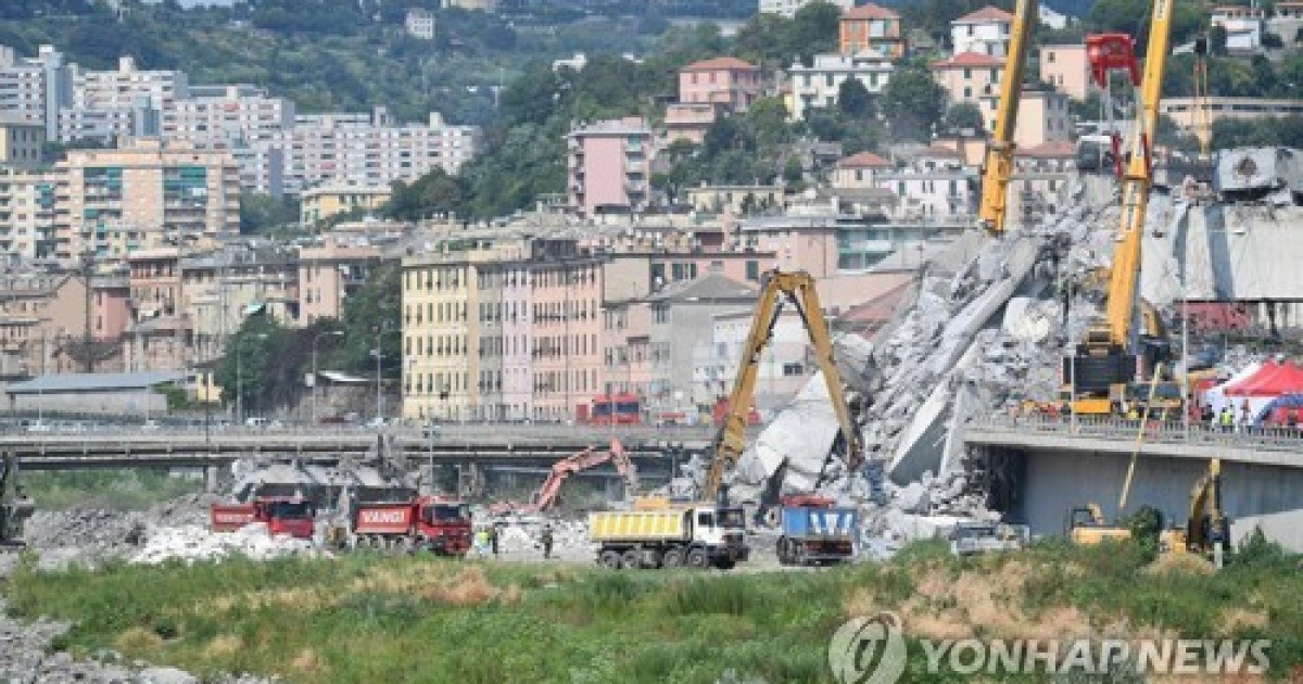 ITALY GENOA BRIDGE COLLAPSE AFTERMATH