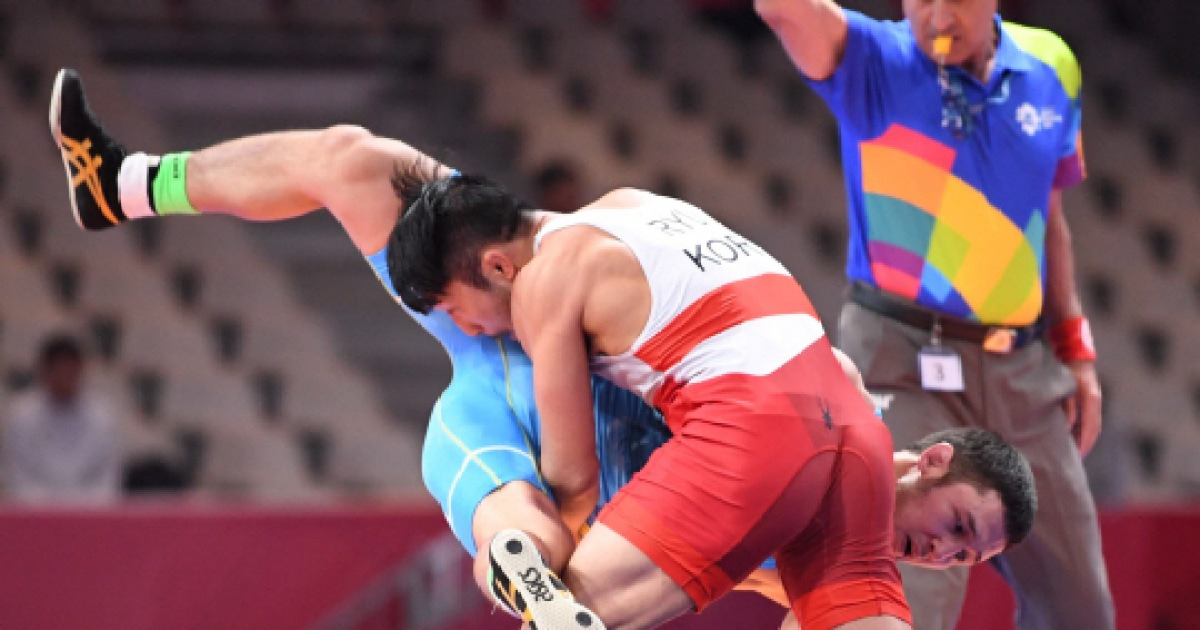 [자카르타Live]'역시 최강' 레슬링 67kg 류한수, AG 2연패 달성!