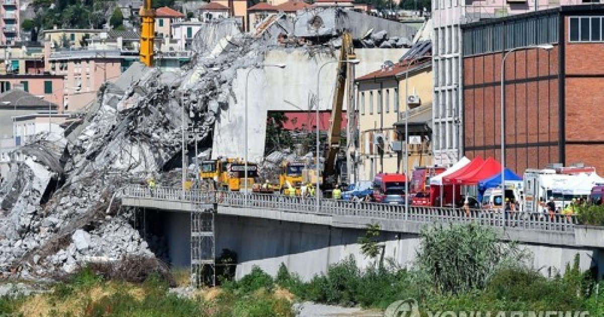 ITALY GENOA BRIDGE COLLAPSE AFTERMATH