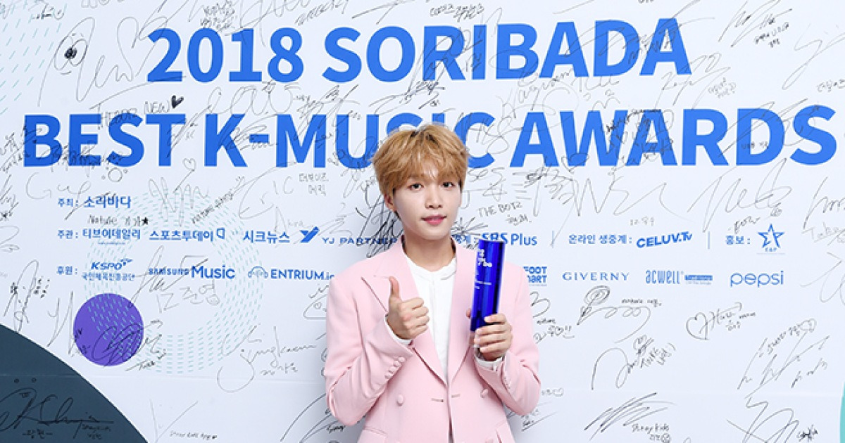 [TD포토] 정세운 '2018 소리바다 어워즈, 신한류 OST상 수상'