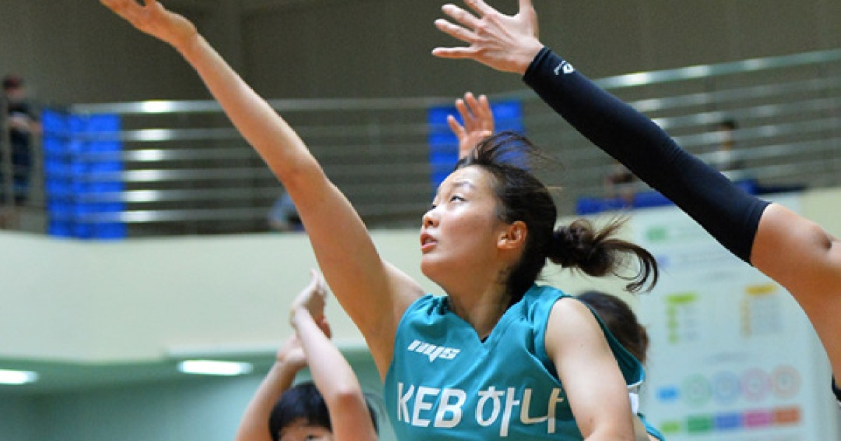 [JB포토] KEB하나은행 신지현 레이업 시도