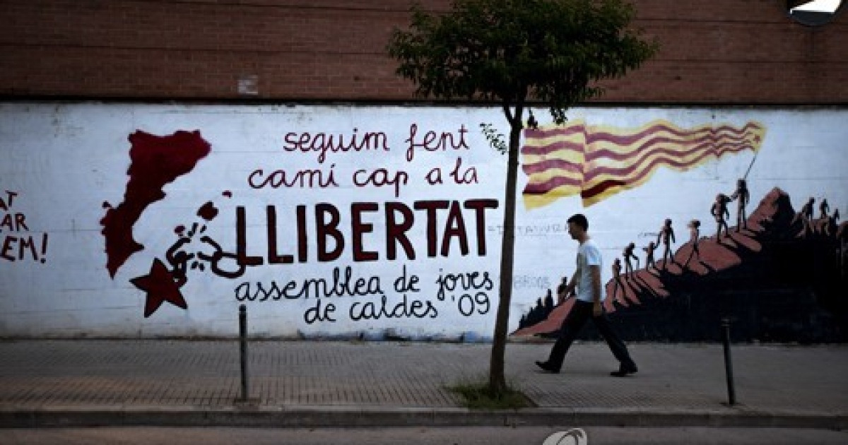 Spain Catalonia Yellow Ribbons