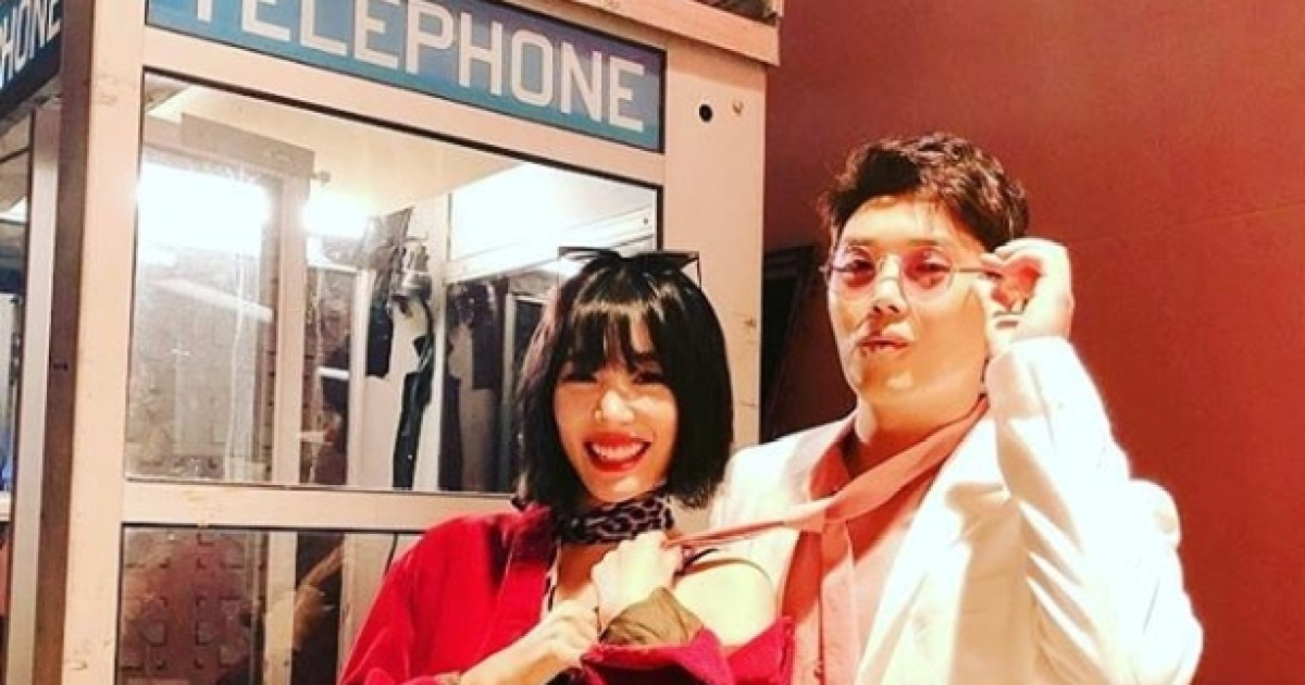 티파니X권혁수 'SNL' 미국여친 실사판? 핑크빛 MV 촬영장[SNS★컷]