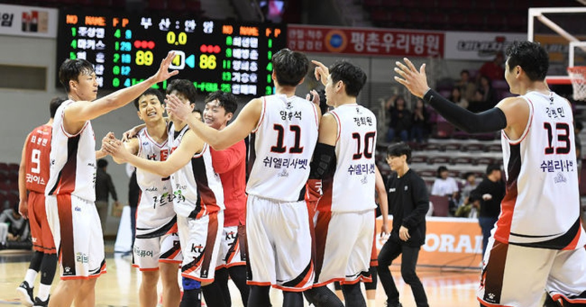 KT, KGC 상대로 3점차 승리 [사진]