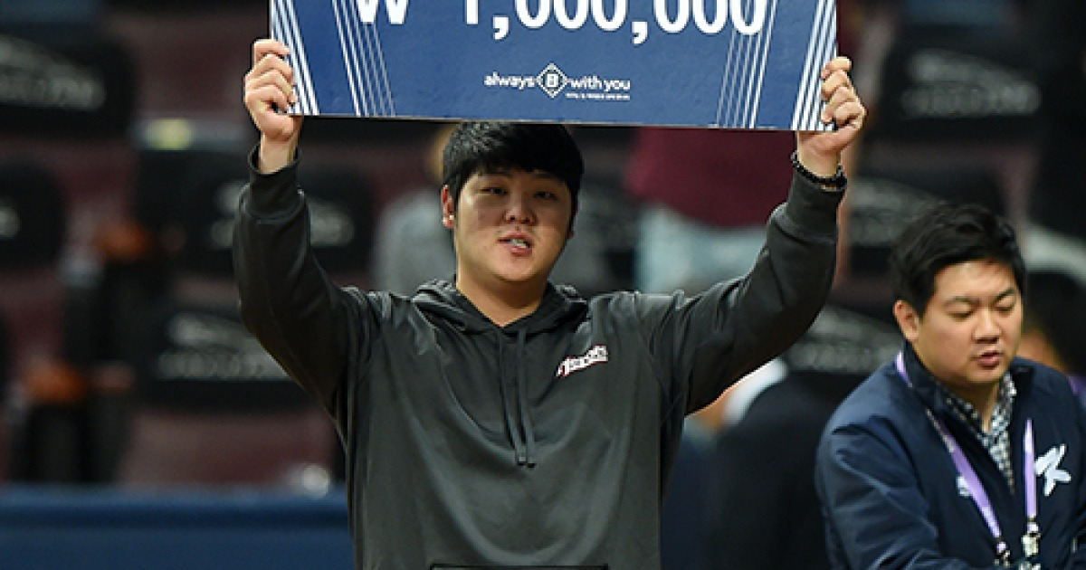 [MD포토] 한현희 'PO 3차전 데일리 MVP'