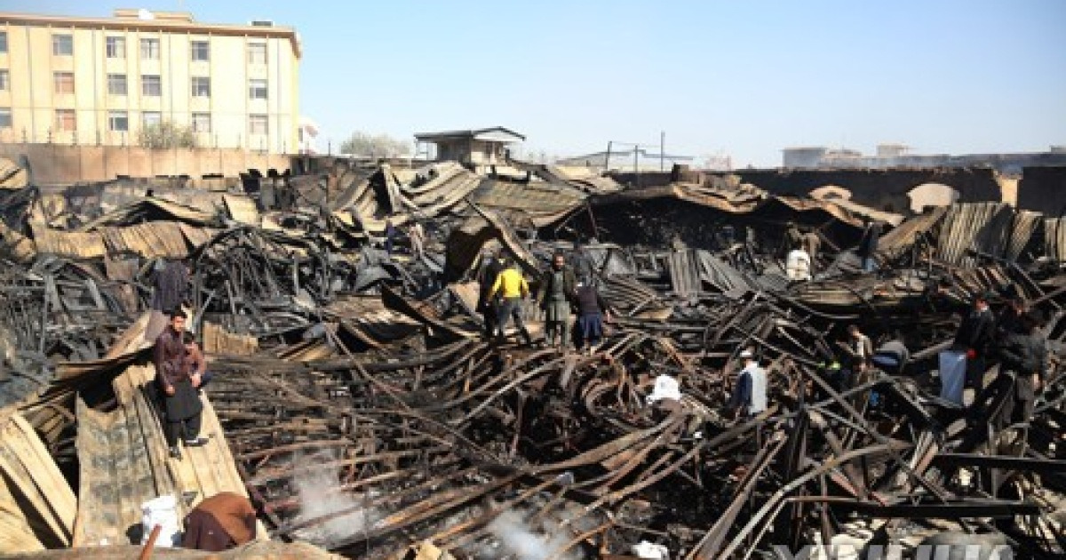 AFGHANISTAN-KABUL-MARKET-FIRE