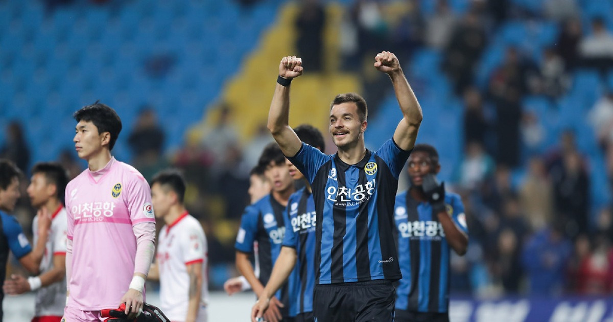 인천의 꼴찌 탈출 견인한 무고사, K리그1 35R MVP 선정