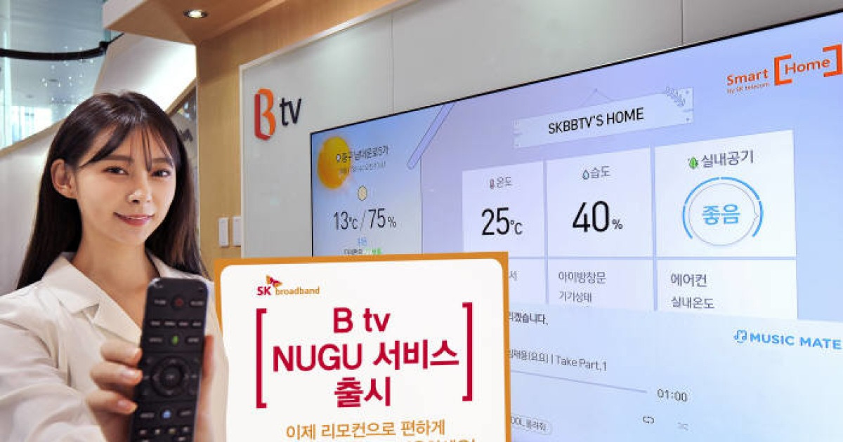 SK브로드밴드, 'B tv NUGU' 전체 UHD 셋톱박스에 적용