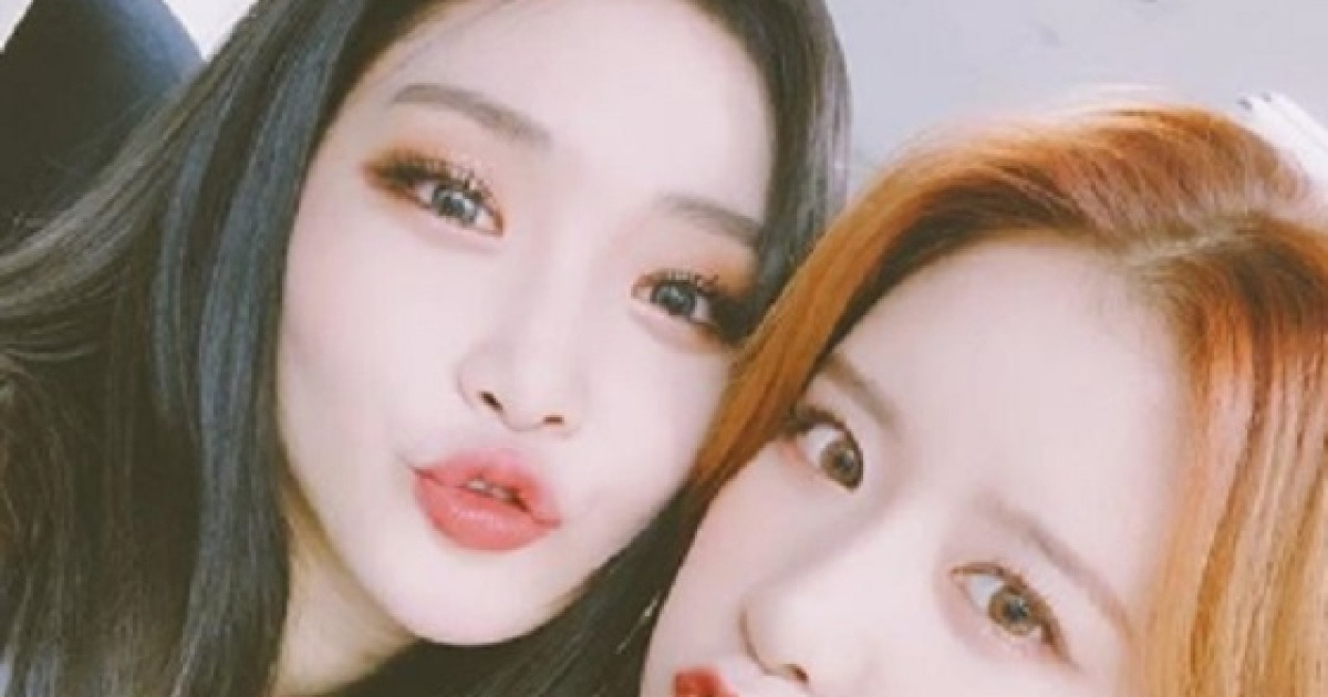 '2018 AAA' 미녀들 모였네..청하·엑시 '우정 인증샷'