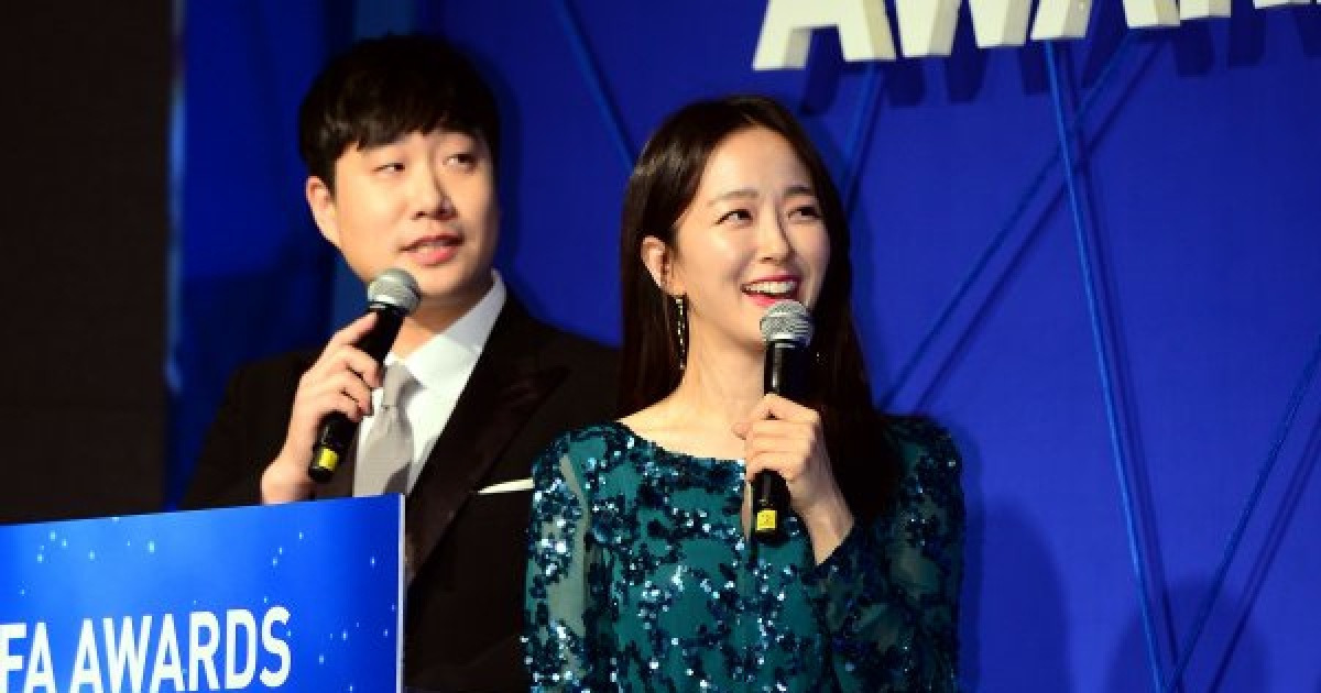 배성재-박선영 '2018 KFA 어워즈 MC' [포토]