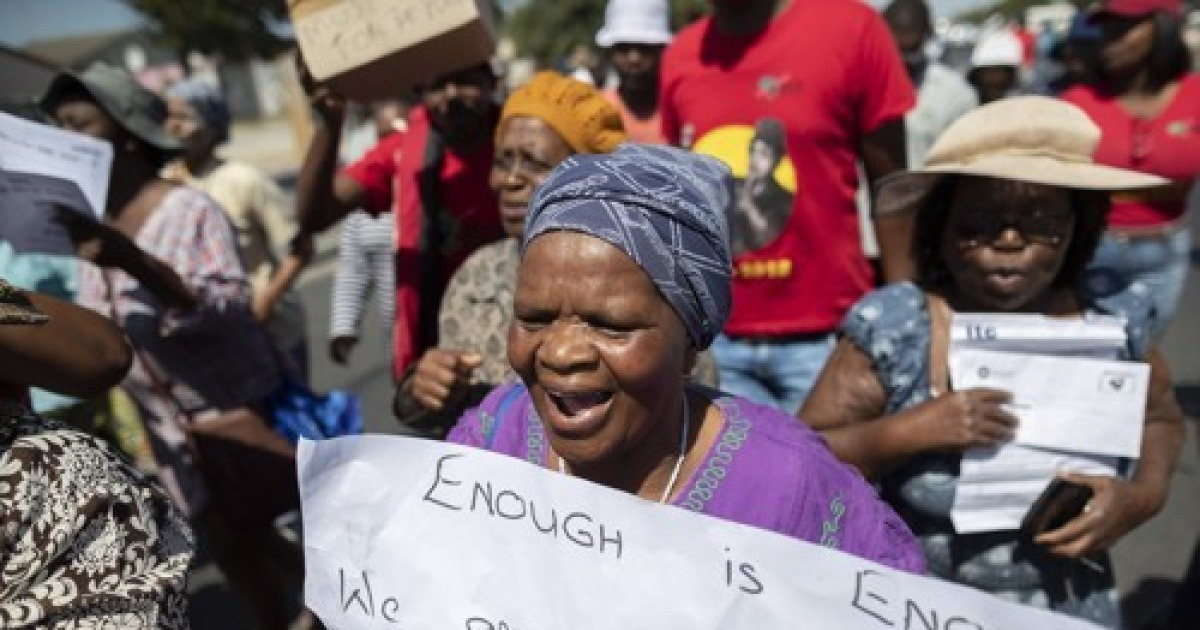 SOUTH AFRICA WATER PROTEST