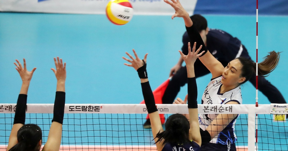 공격하는 IBK기업은행 어나이