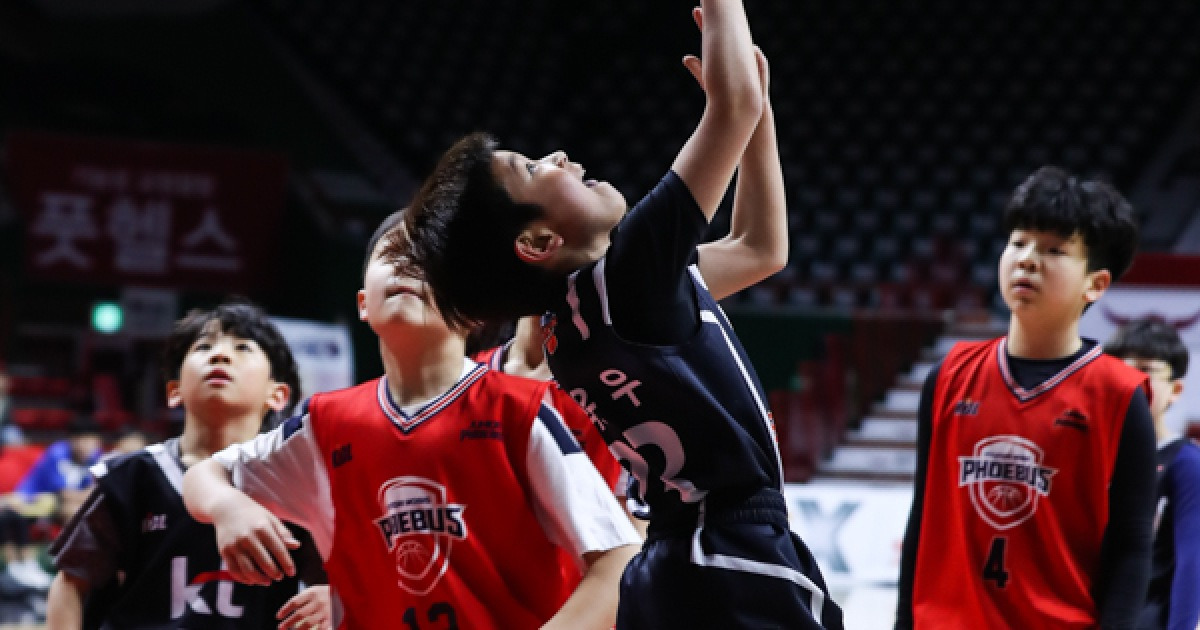 [JB포토] 2018-2019 KBL 유소년 주말리그 KT와 현대모비스 저학년부 경기