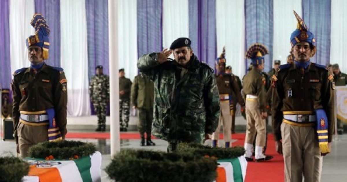 INDIA CIVIL UNREST WREATH LAYING