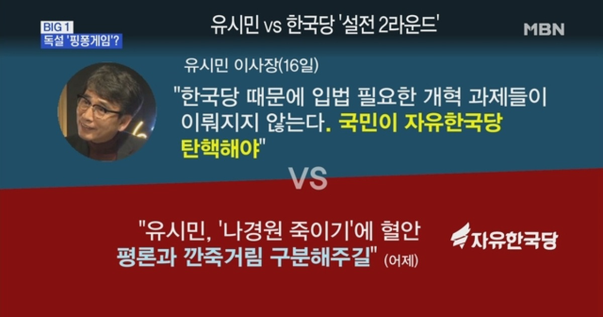 [MBN 뉴스빅5] 독설 '핑퐁게임'?