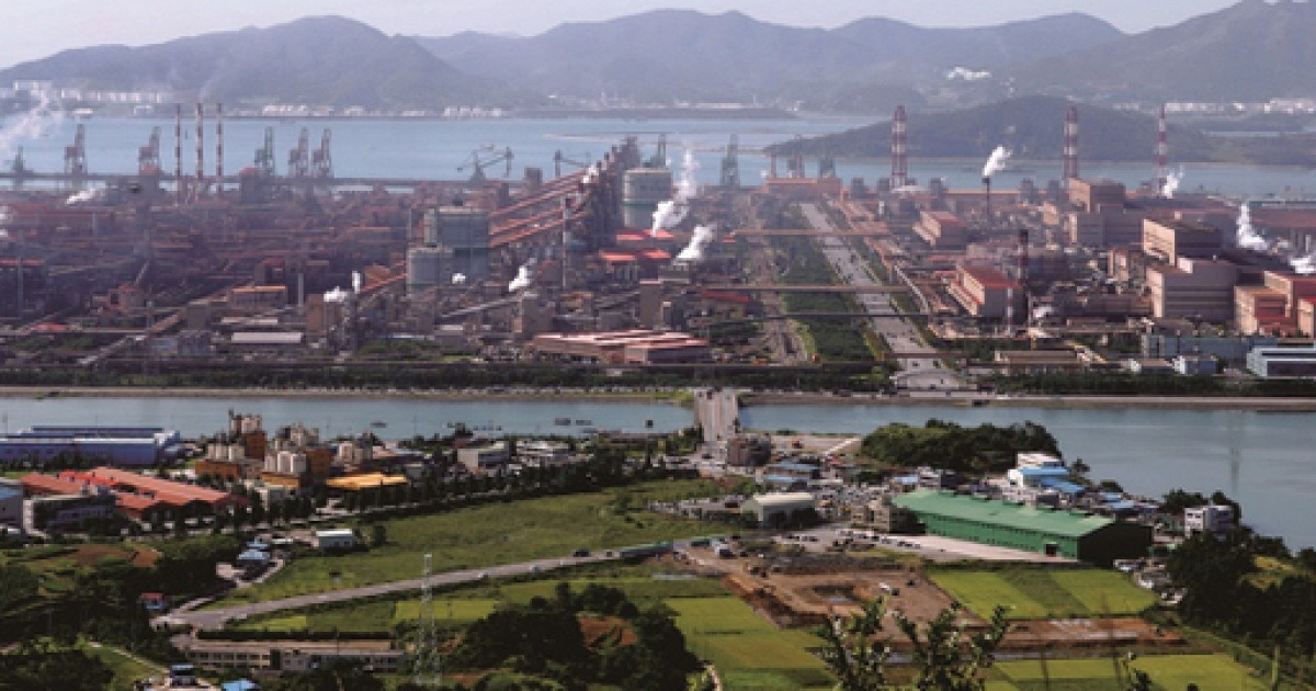 수재슬래그 처리시설 마무리 된 광양제철소