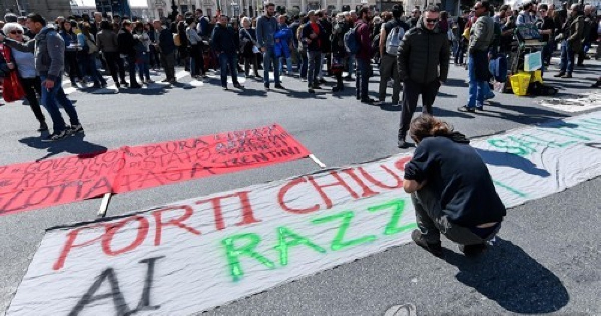 ITALY ANTI-FASCIST PROTEST