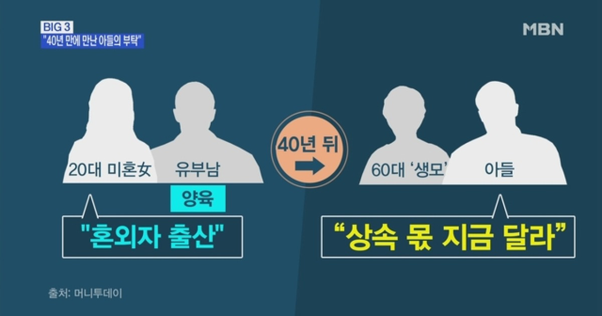 [MBN 뉴스빅5] "40년 만에 만난 아들의 부탁"