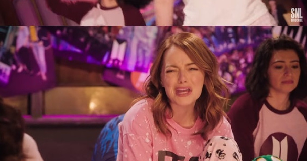 엠마 스톤, 'SNL'서 BTS 티셔츠 입고 소녀팬으로 변신