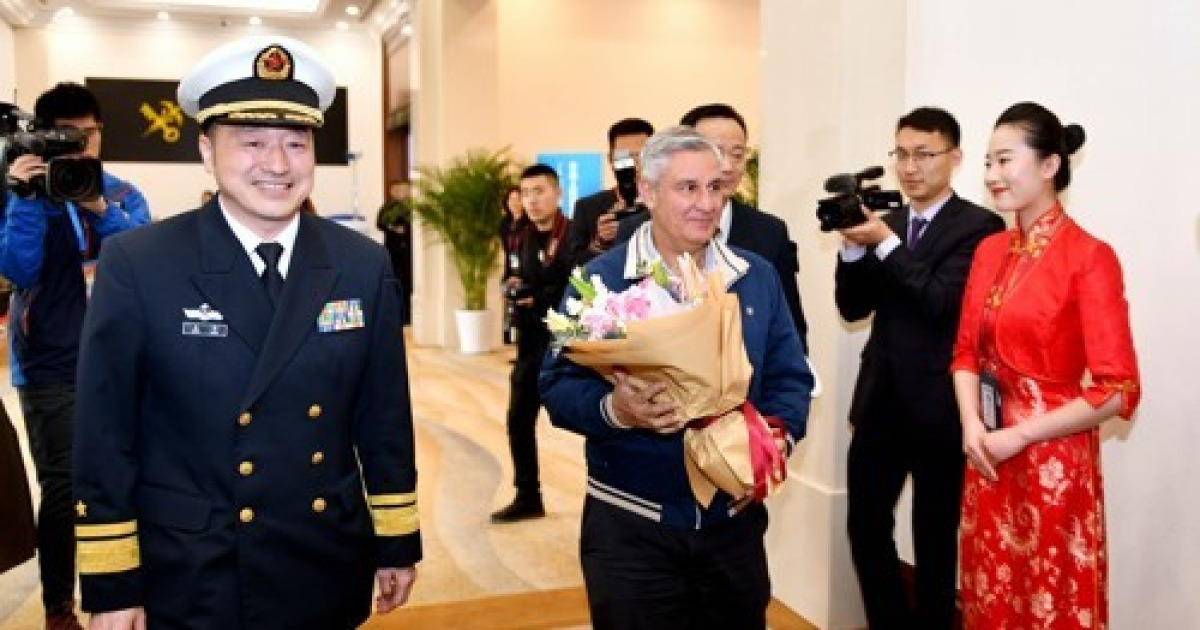 CHINA-QINGDAO-NAVY PARADE-DELEGATION-ARRIVAL (CN)