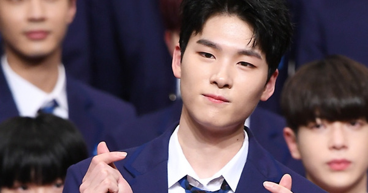 [TD포토] '프로듀스X101' 김진곤, 귀엽게~