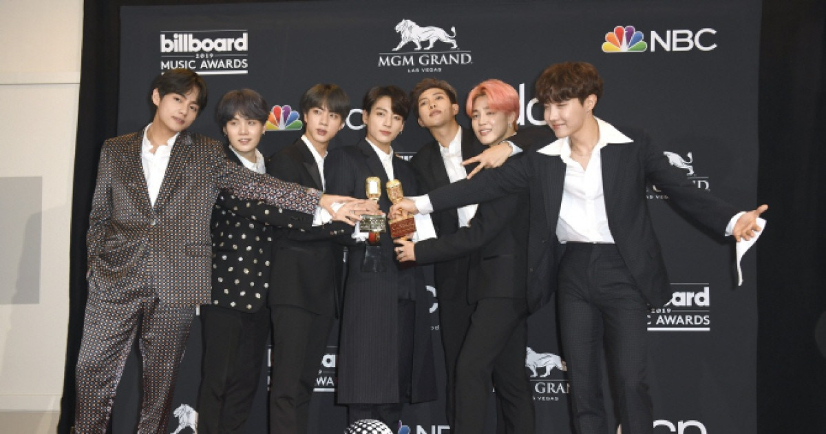 [포토]방탄소년단 2019 빌보드뮤직 어워드 2관왕 대기록