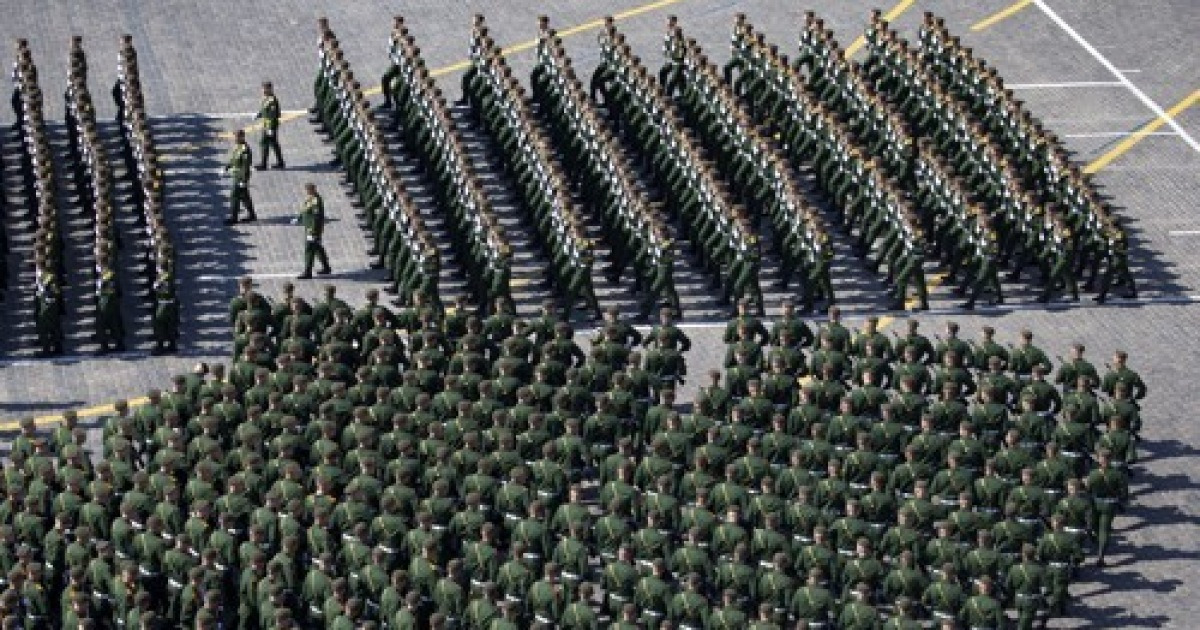 RUSSIA MILITARY PARADE REHEARSAL