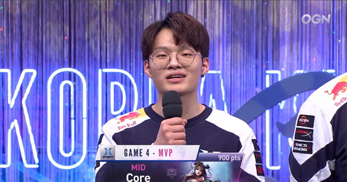 [KRKPL] 킹존 '코어' 정용훈 "백리현책 위협적이지 않아 풀어줬다"