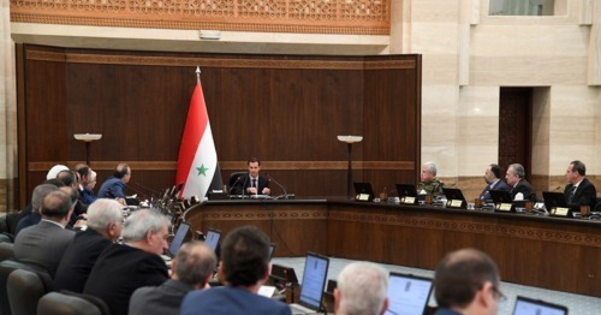 SYRIA PRESIDENT ASSAD CABINET MEETING