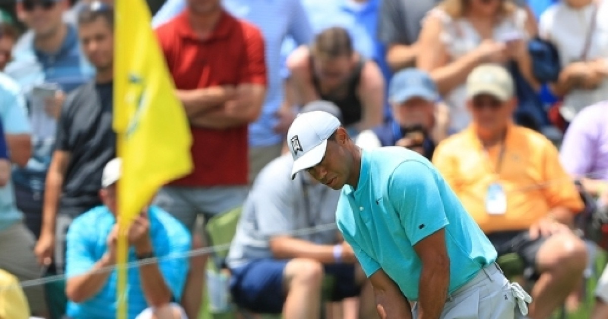 타이거 우즈, 더블보기 아쉽네..2R서 이븐파 [PGA 메모리얼 토너먼트]