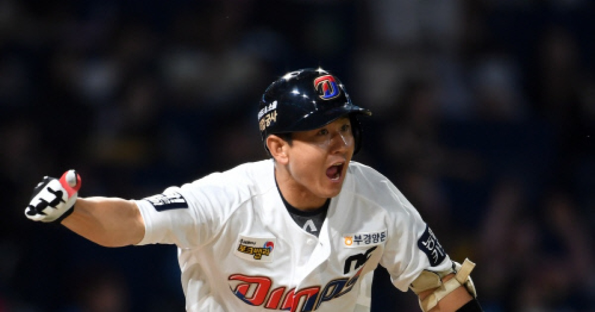 [포토]이번엔 손시헌 NC, KIA에 이틀 연속 끝내기 승리