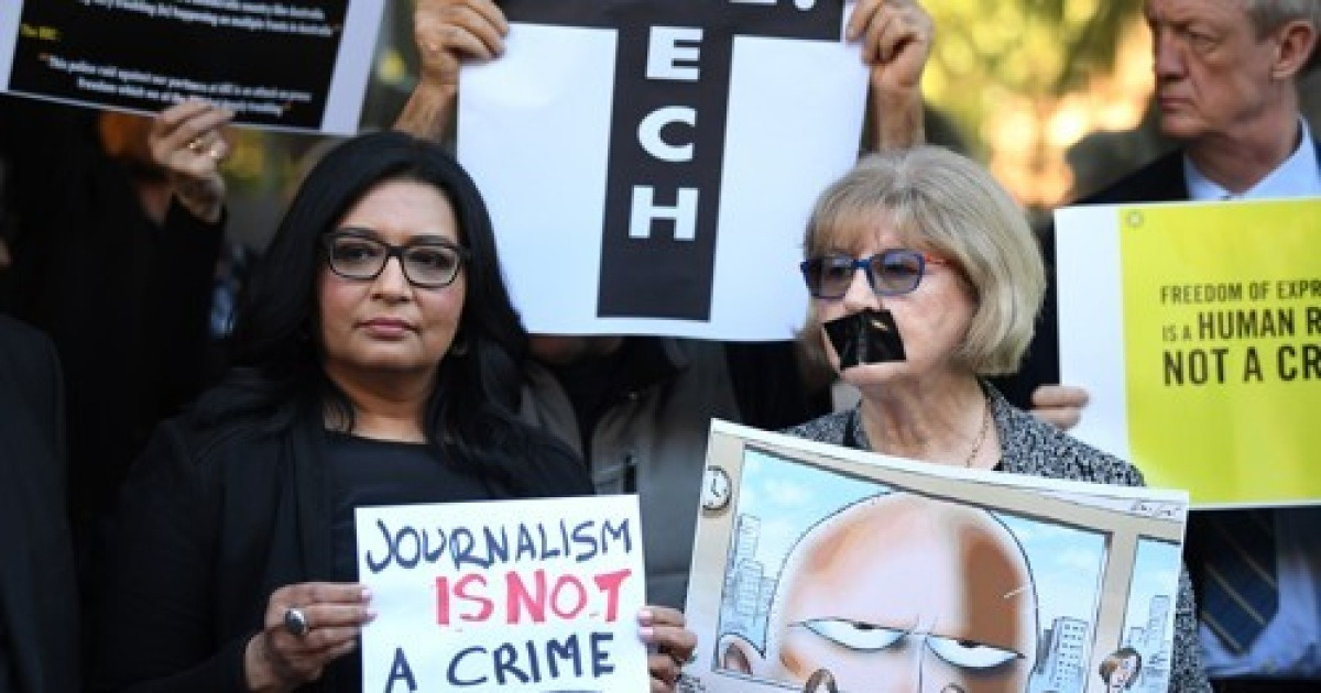 AUSTRALIA AFP PRESS RAID PROTEST