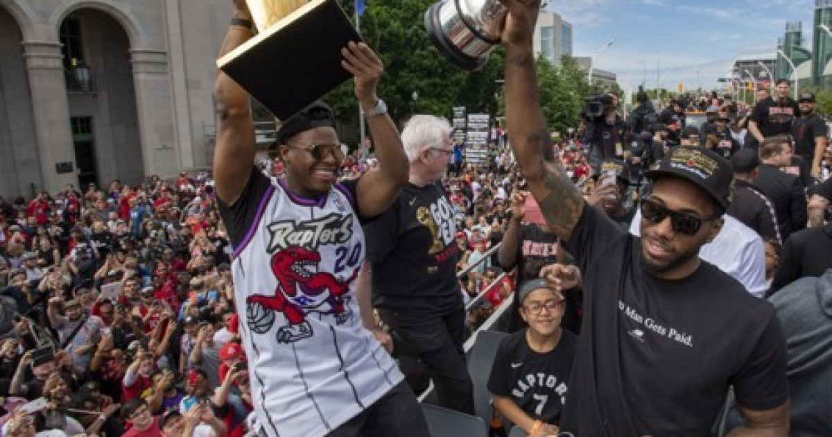 Raptors Parade Basketball