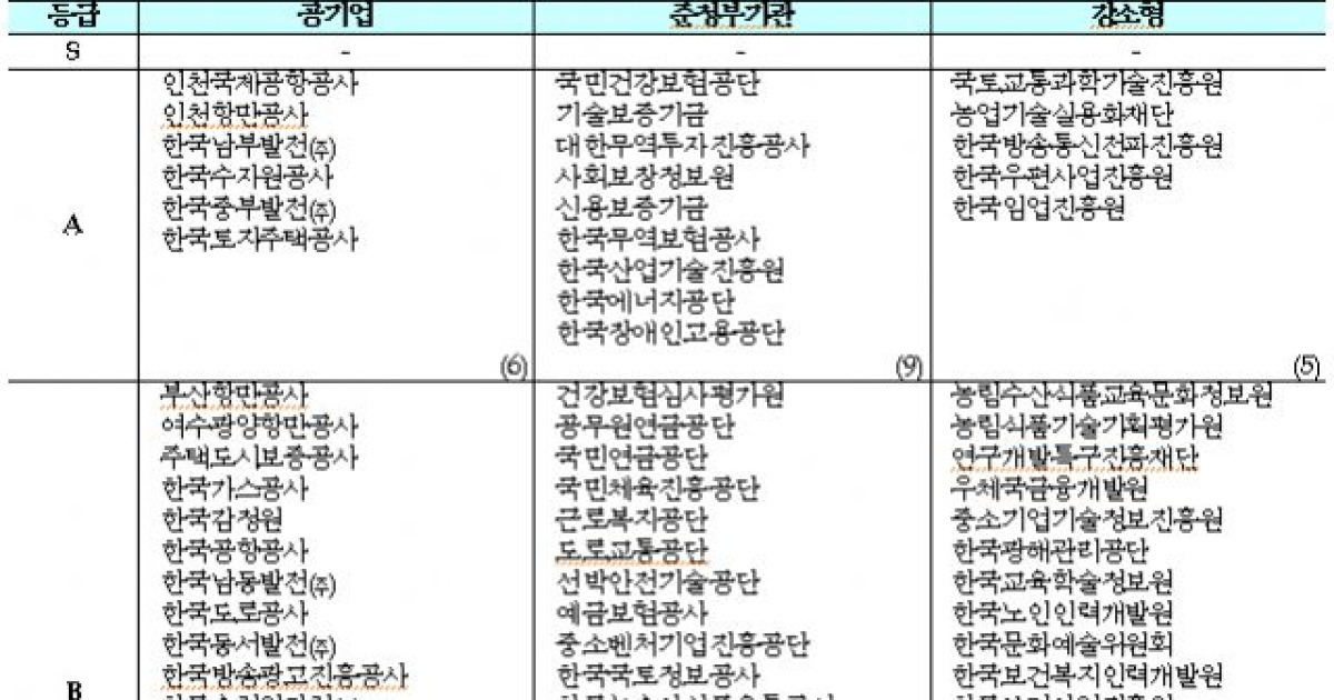 NIPA NIA KISA 'SW 3총사' 기관들 C등급