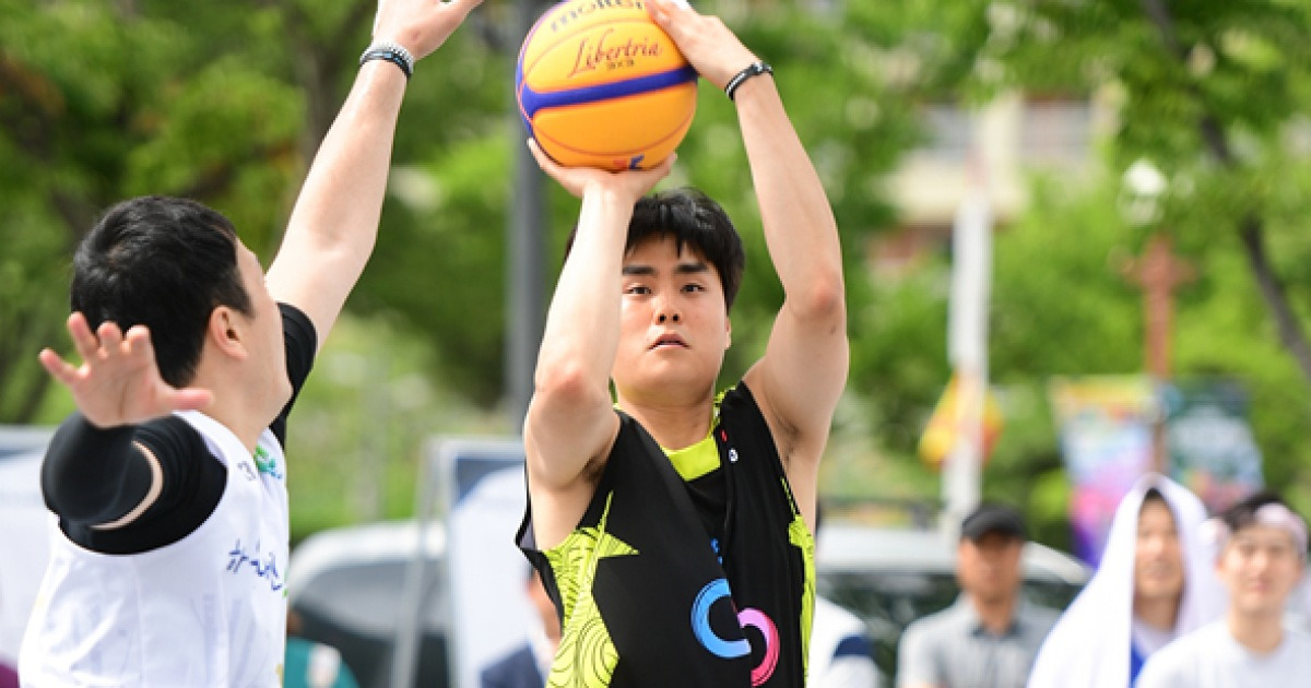 [JB포토] 2019 KXO 3라운드겸 홍천투어, 2점슛 시도하는 DSB 김훈