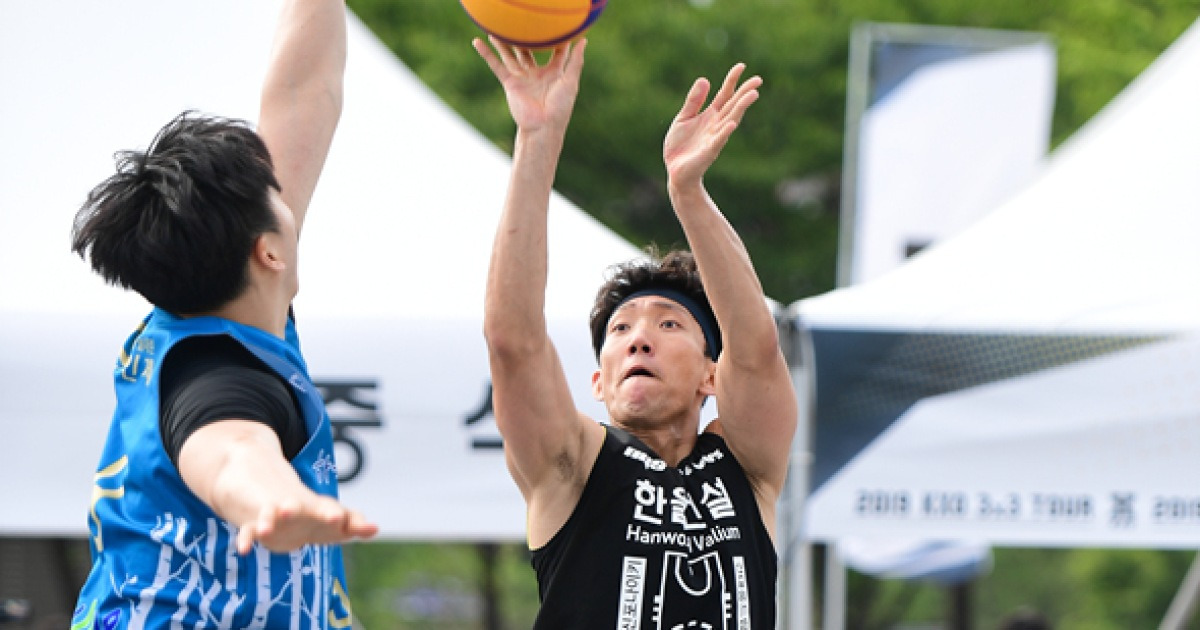 [JB포토] 2019 KXO 3라운드겸 홍천투어, 슛 시도하는 한울건설 김상훈