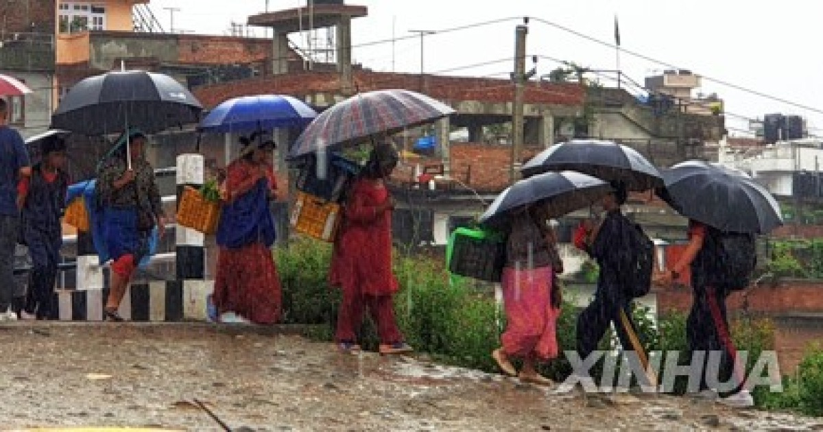 NEPAL-KATHMANDU-MONSOON-RAINFALL