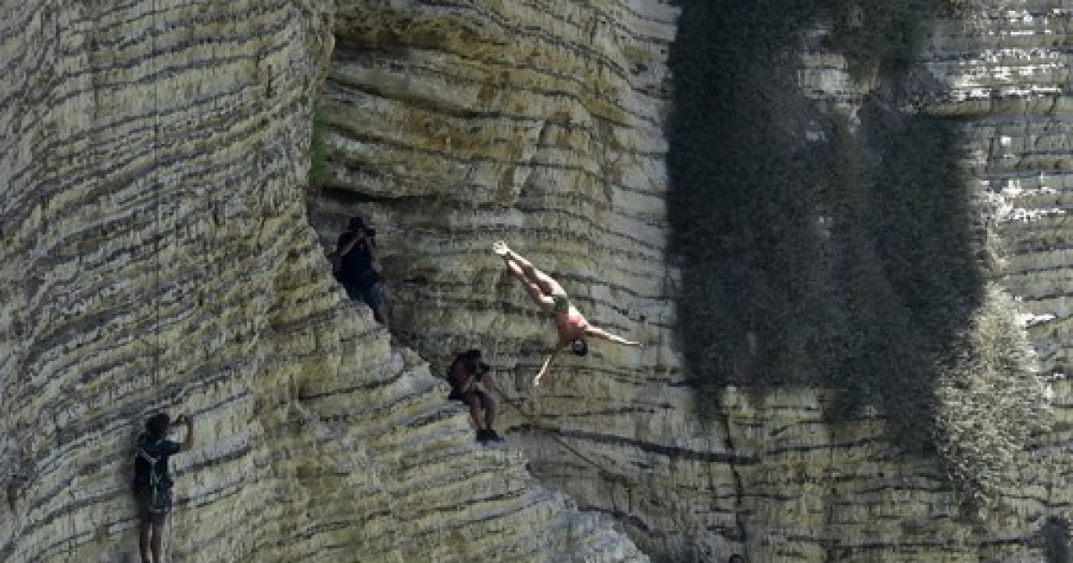 LEBANON RED BULL CLIFF DIVING PREPARATIONS