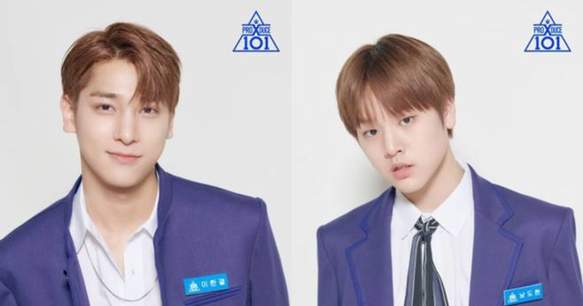 MBK 이한결X남도현, '프로듀스X101' 7위·8위로 엑스원(X1) 데뷔 확정