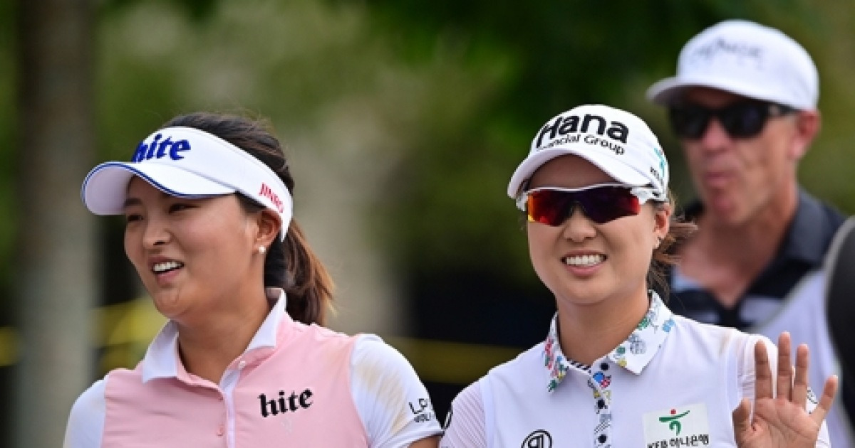 58타 몰아친 고진영·이민지 팀, 준우승..클랜튼·수완나푸라 우승 [LPGA]