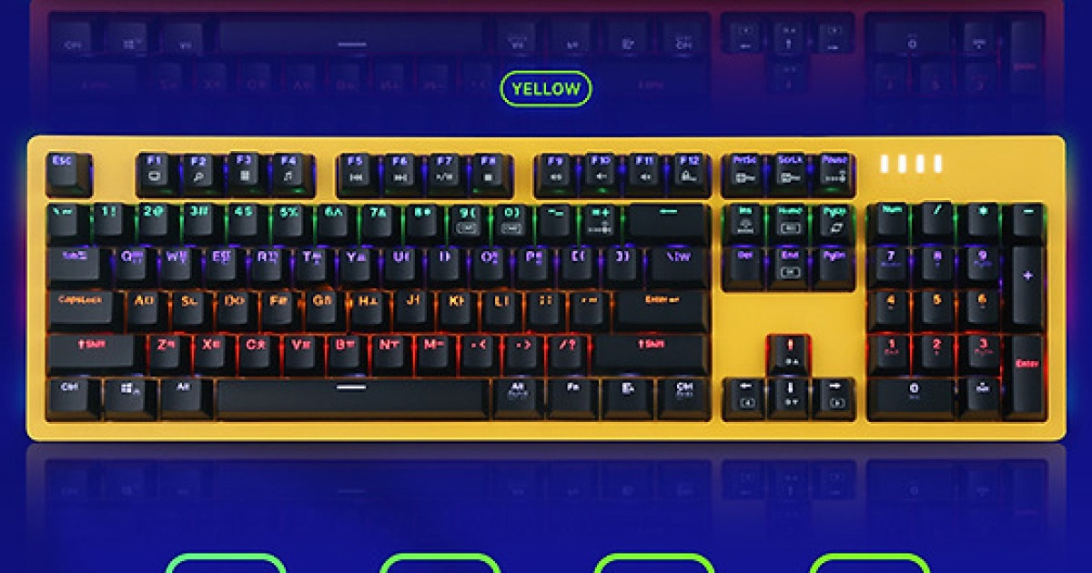 앱코, 측면 RGB-컬러 바디 HACKER K516 게이밍 키보드 출시